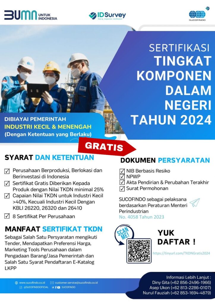 Sertifikasi TKDN Gratis Untuk UMKM